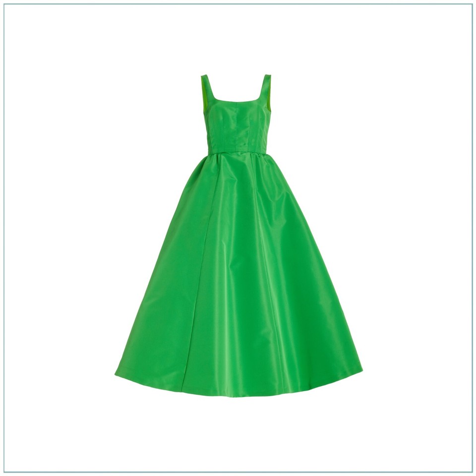 $4400 Carolina Herrera Full Silk Green Crinoline Runway Dress | eBay
