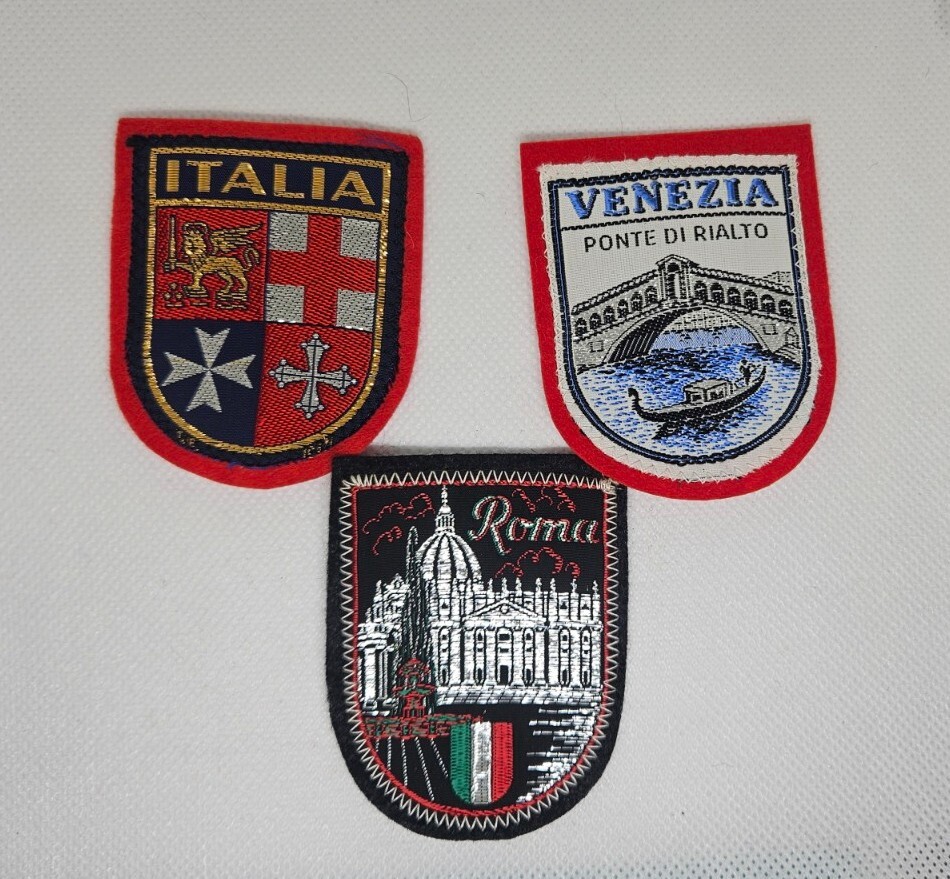 Lot of 3 Vintage Travel Patches Italy Rome Venice Canals Roma Europe ...