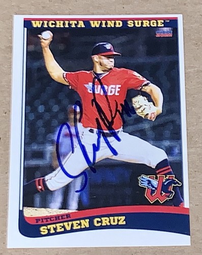 Steven Cruz SIGNED Wichita Wind Surge Team Card RC Auto Kansas City ...