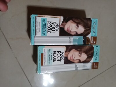 (2) L'OREAL Magic Root Rescue Medium Golden Brown 5G 10-Minute Root ...