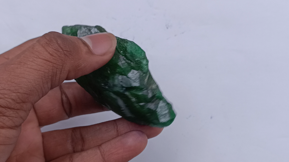 DYED 333 CT NATURAL GREEN EMERALD EGL CERTIFIED ENHANCED TRANSLUCENT ...