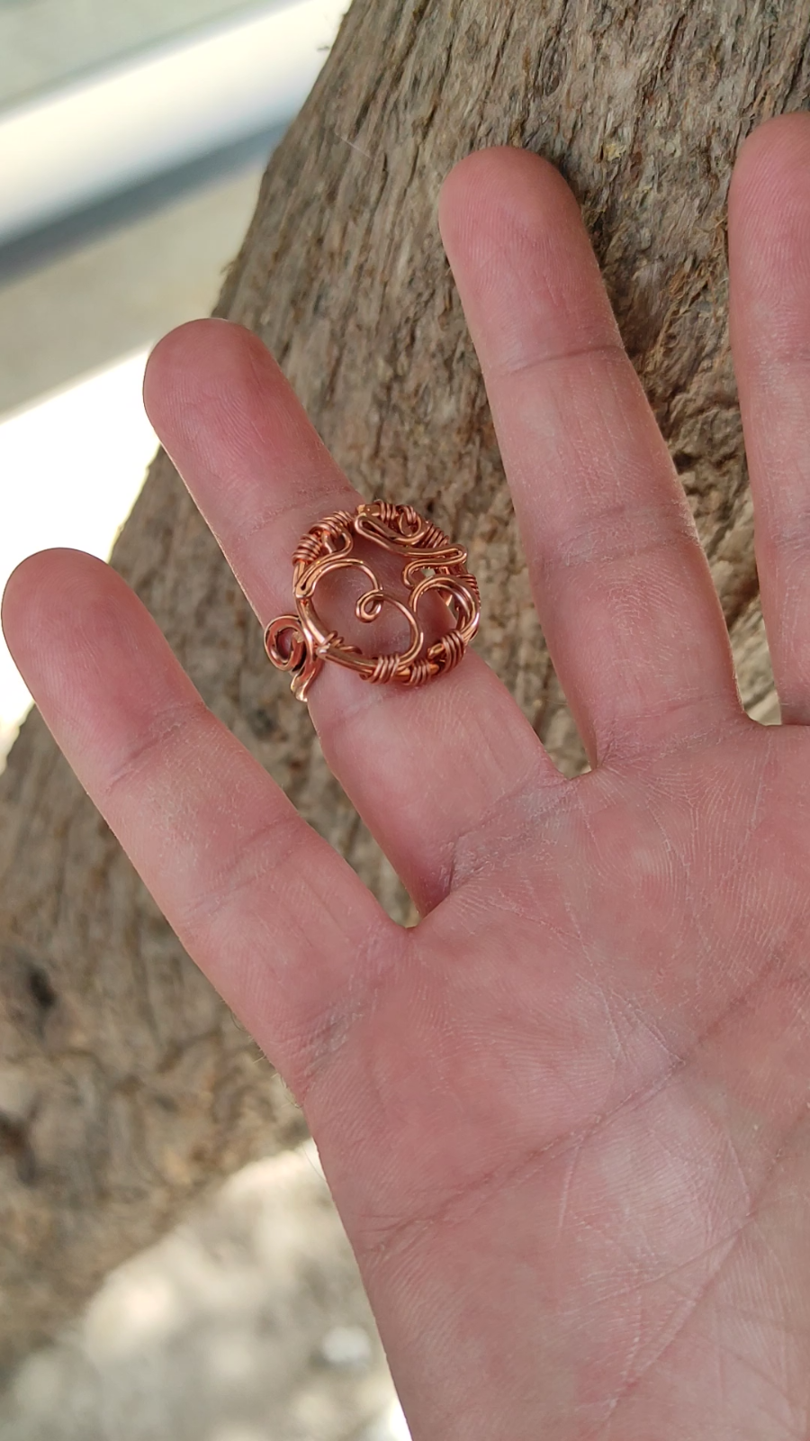 OM AUM ॐ Ring Pure Copper Any Size Handmade Unique Jewelry - Spiritual ...