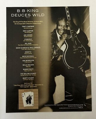 B.B. King Deuces Wild 1997 Short Print Poster Type Ad, Promo Advert | eBay