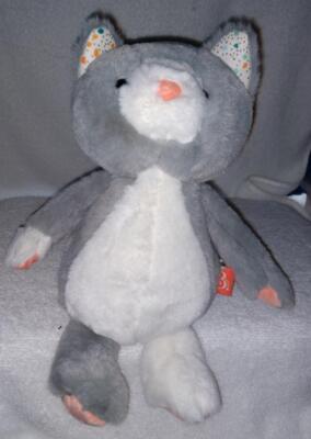 B. Softies Happy Hues Cloudy Cosmo Gray & White Cat 11"H New | eBay