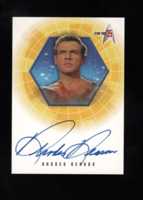 2001 STAR TREK TOS 35TH ANNIVERSARY RHODES REASON #A23 AUTOGRAPH 1930 ...