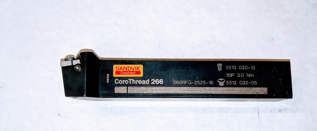 Sandvik 266rfg-2525-16 CoroThread 266 Indexable Threading Tool for sale ...