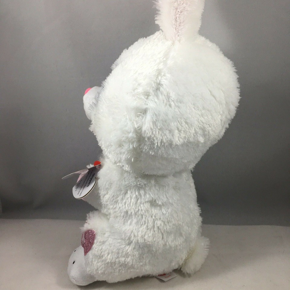 2020 TY Beanie Boos 9" Medium SLIPPERS White Easter Bunny Rabbit Plush ...