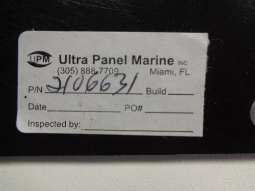 ULTRA PANEL MARINE 2106631 BLANK GAUGE PANEL BLACK ALUMINUM 8" X 5 1/2 ...
