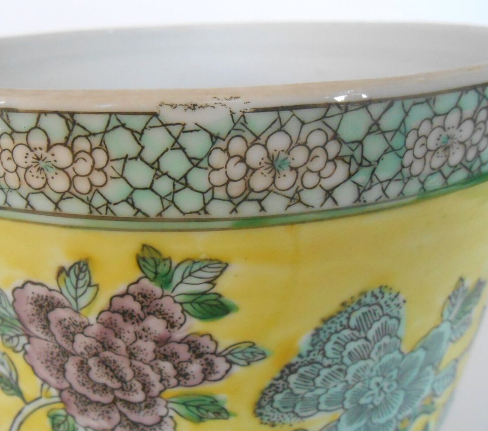 Vintage Cache Pot Planter Pot Japanese Porcelainware Decorated in Hong ...
