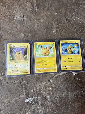 Pokemon Pikachu Cards-Set of 3 | eBay