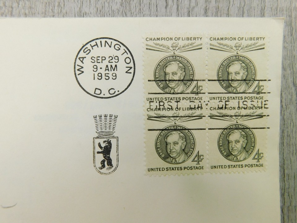 First Day Issue Ernst Reuter Mayor of Berlin 1959 Vintage Stamp ...