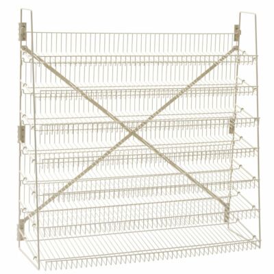 Wire Candy Snack Rack, 7 Tier, 48" Wide, Beige, Free Stand or Mount | eBay