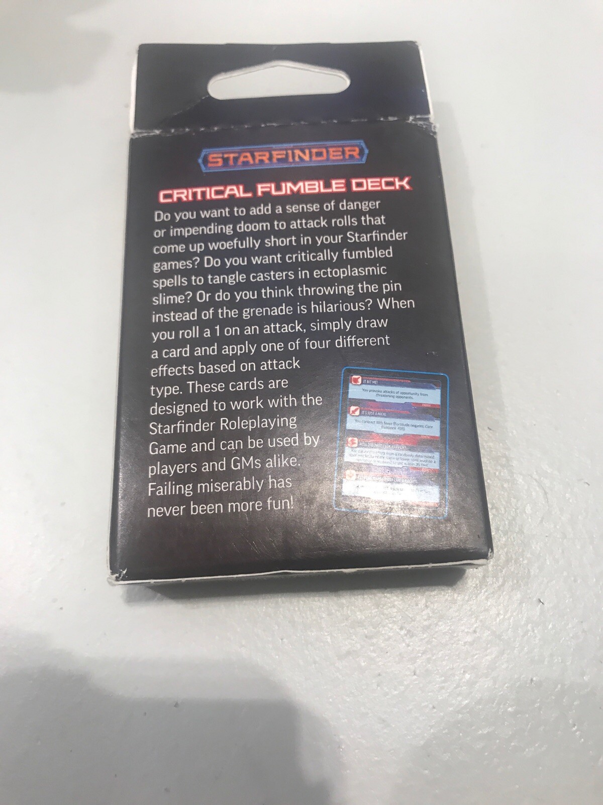 Starfinder RPG: GameMastery Critical Fumble Card Deck By Paizo PZO7409 ...