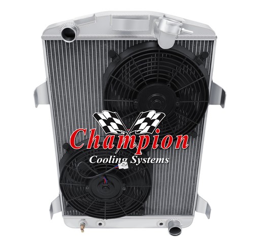 3 Row Perf Champion Radiator W/ 2 12" Fans for 1930 Chevrolet Car Chevy ...