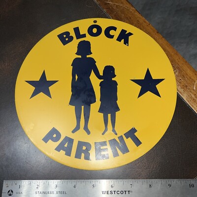 Vintage NOS 1970-1980 York City Pa Block Parent Metal Sign Crime ...