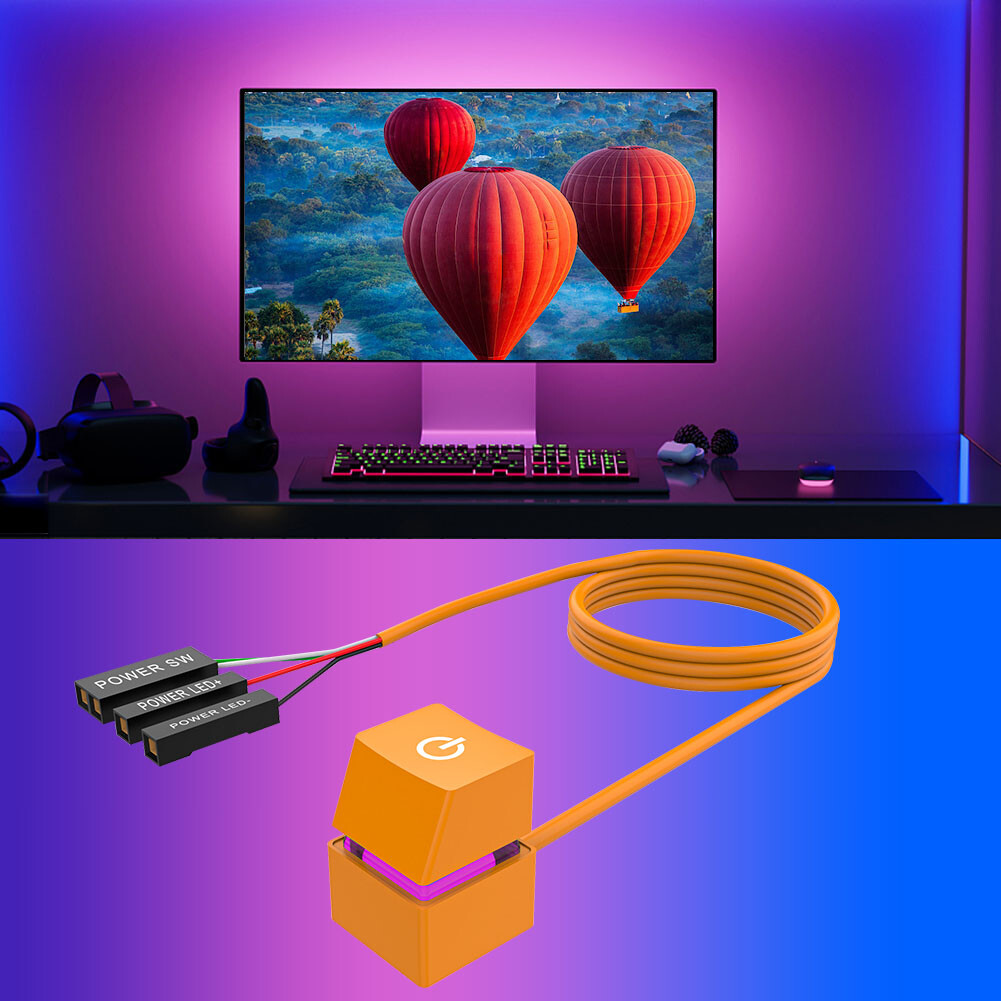 # External Computer Power On Off LED PC Motherboard External Start ...