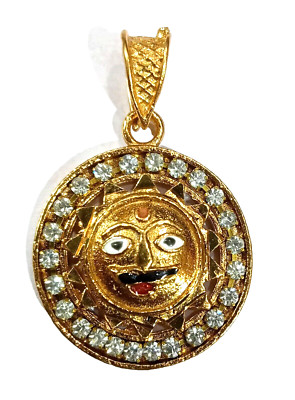 Surya Pendant Solid Indian Hindu Religious Pooja Sun Locket Traditional ...