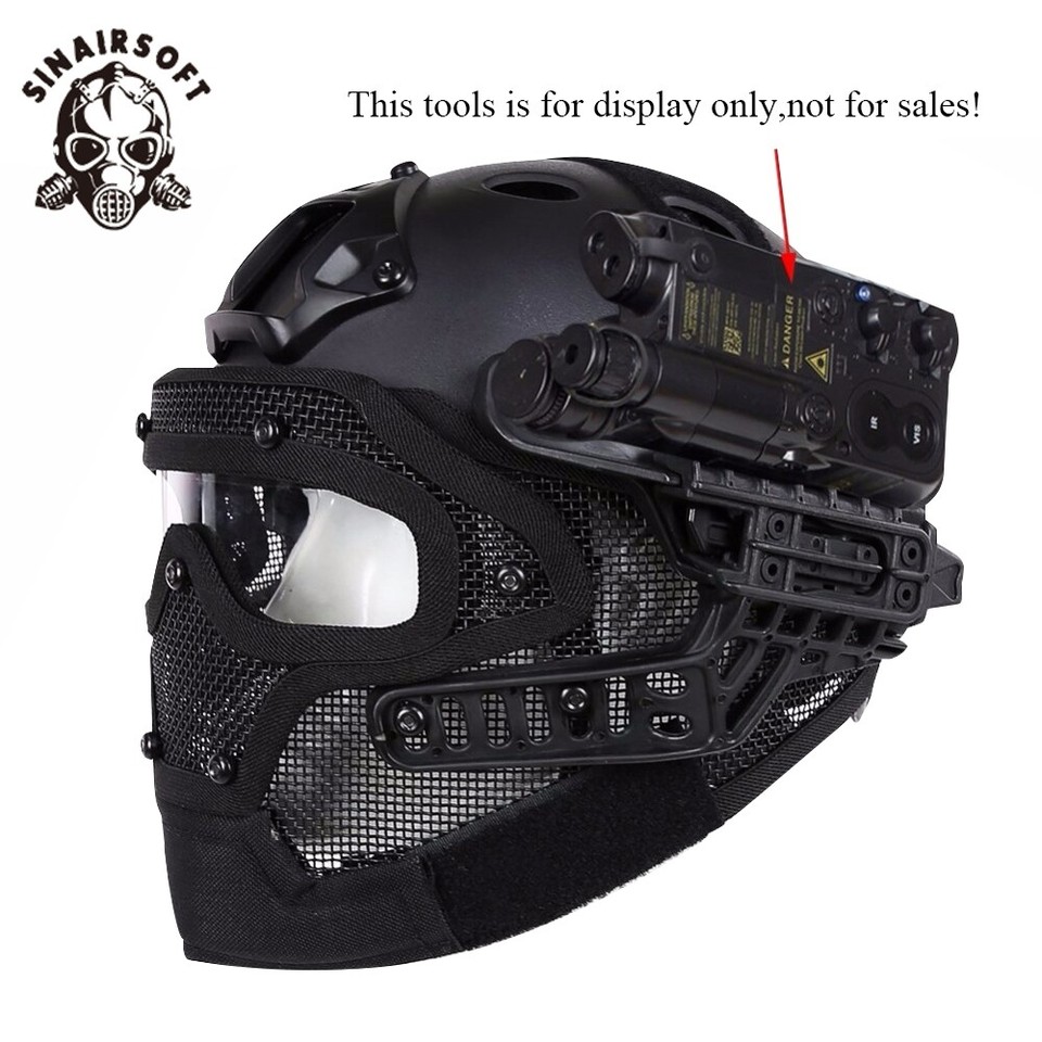 Tactical G4 Helmet Full Face Mesh Mask Goggles Armor Protective PJ FAST ...