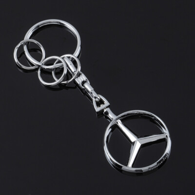 Chrome Silver Metal Car Keychain Keyring Key Chain Accessories for ...