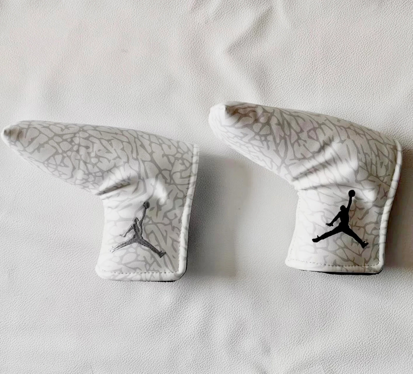 Air Jordan Golf Head Cover Leather White/ Grey Driver, 3Wood, Hybrid | eBay
