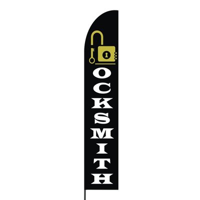 Locksmith Feather Flags Banners with Pole Kit Stand, Outdoor ...