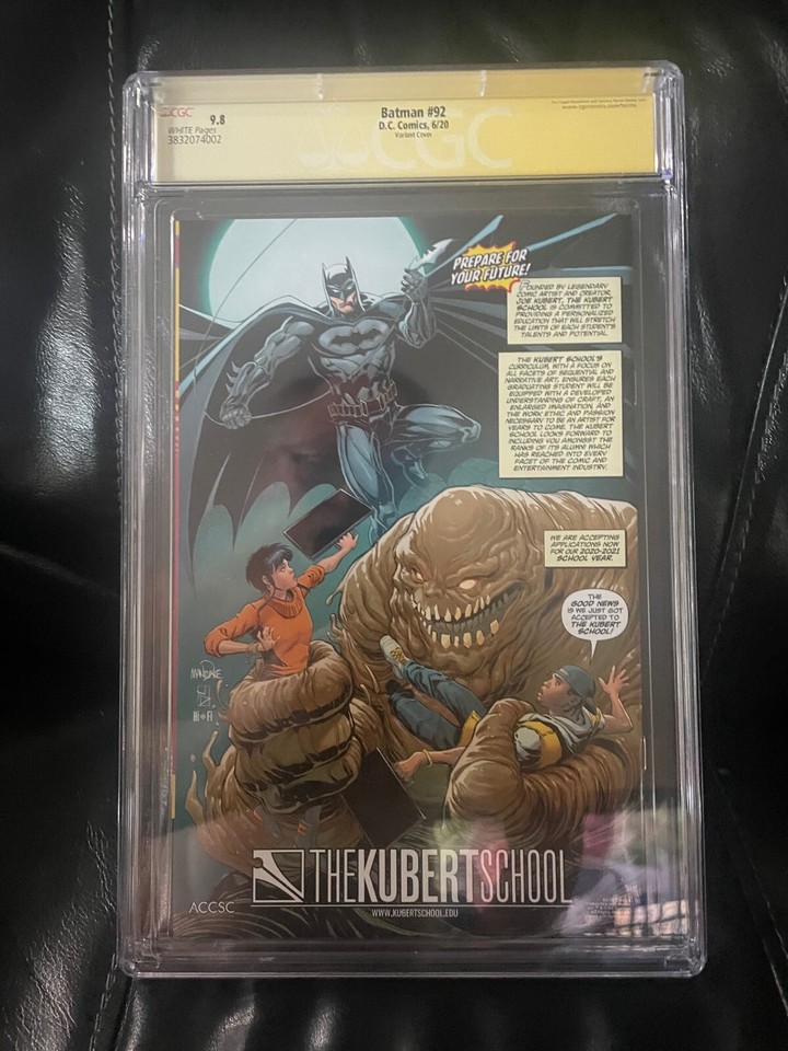 Batman #92 CGC 9.8 SS Signed by James Tynion IV;Artgerm 1st Cover App ...