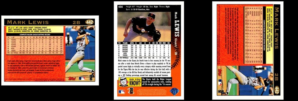 1997 Mark Lewis (3) Card Lot - BRING HOME SOMETHING TRULY REMARKABLE ...