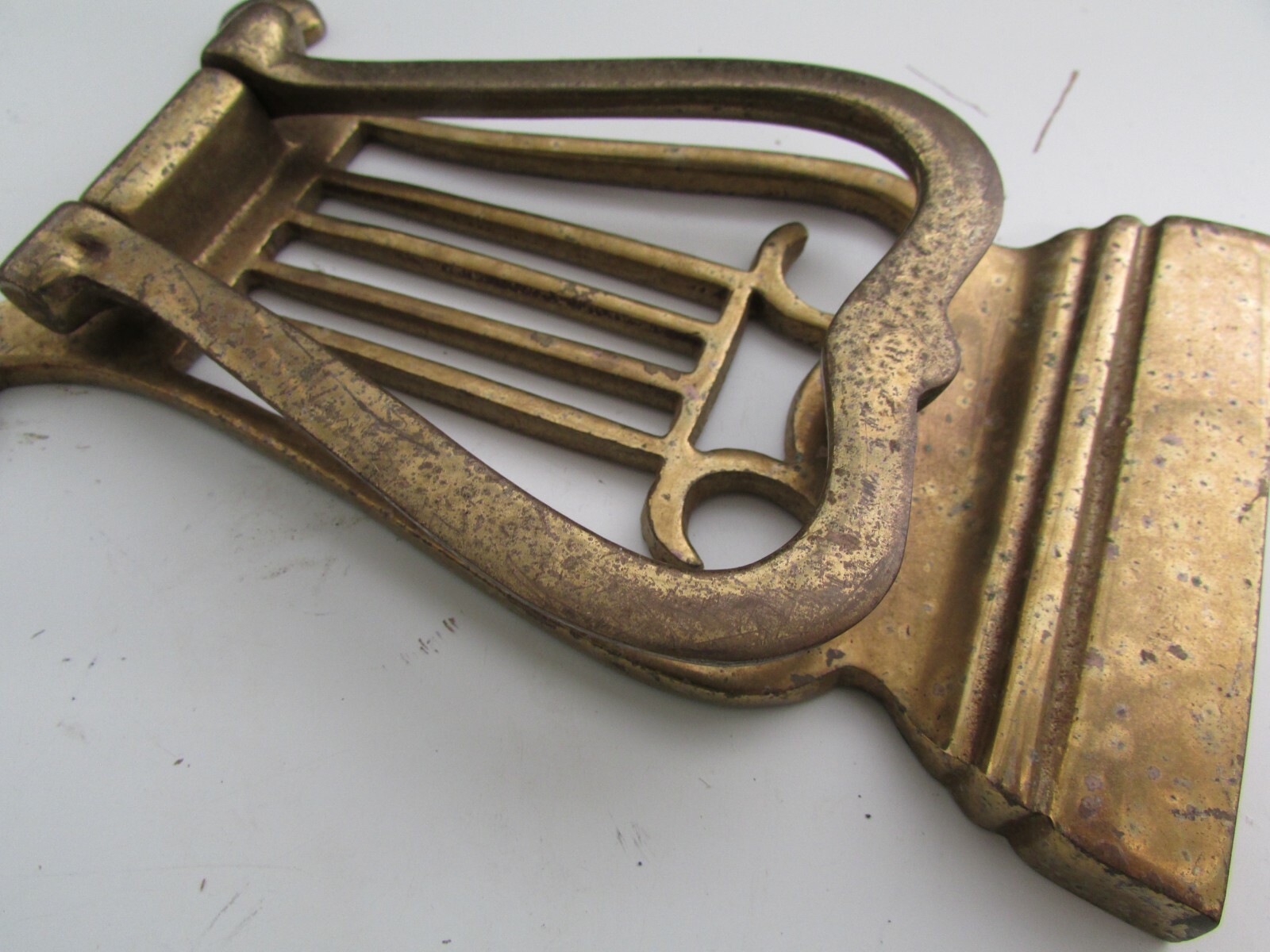 Vintage Solid Brass Music Harp Instrument Home Decor Door Knocker ...