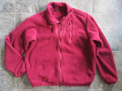 Vintage Sequel Polartec Fleece Jacket Men's XL Full Zip Coat Brick Red ...