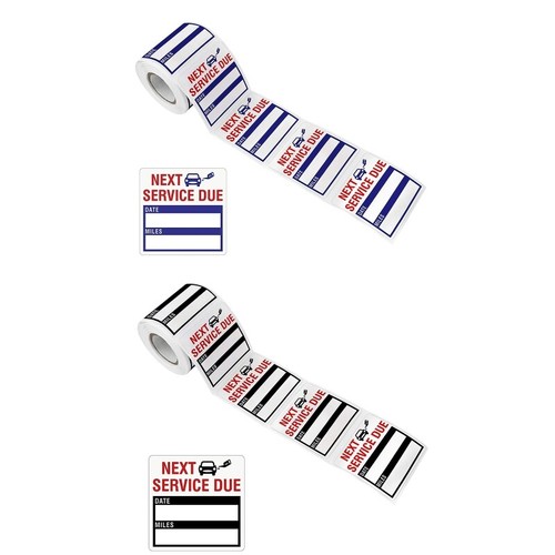 150x 2 x2 Next Oil Change Due Service Stickers Windshield Labels ...