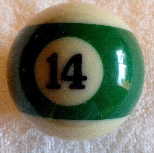 #14 FOURTEEN POOL/BILLIARD BALL SHIFT KNOB 2 1/4" CUSTOM HOTROD 3-4-5-6 ...