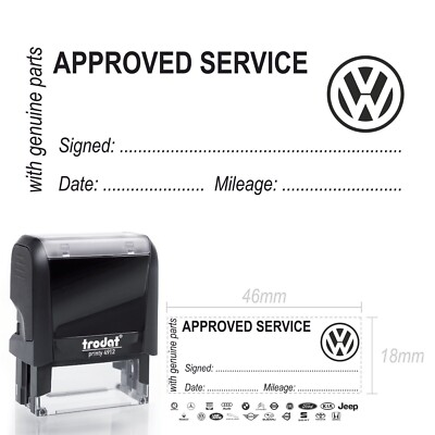 VW Stamp Garage Service Maintenance Stamp Approved Service History ...