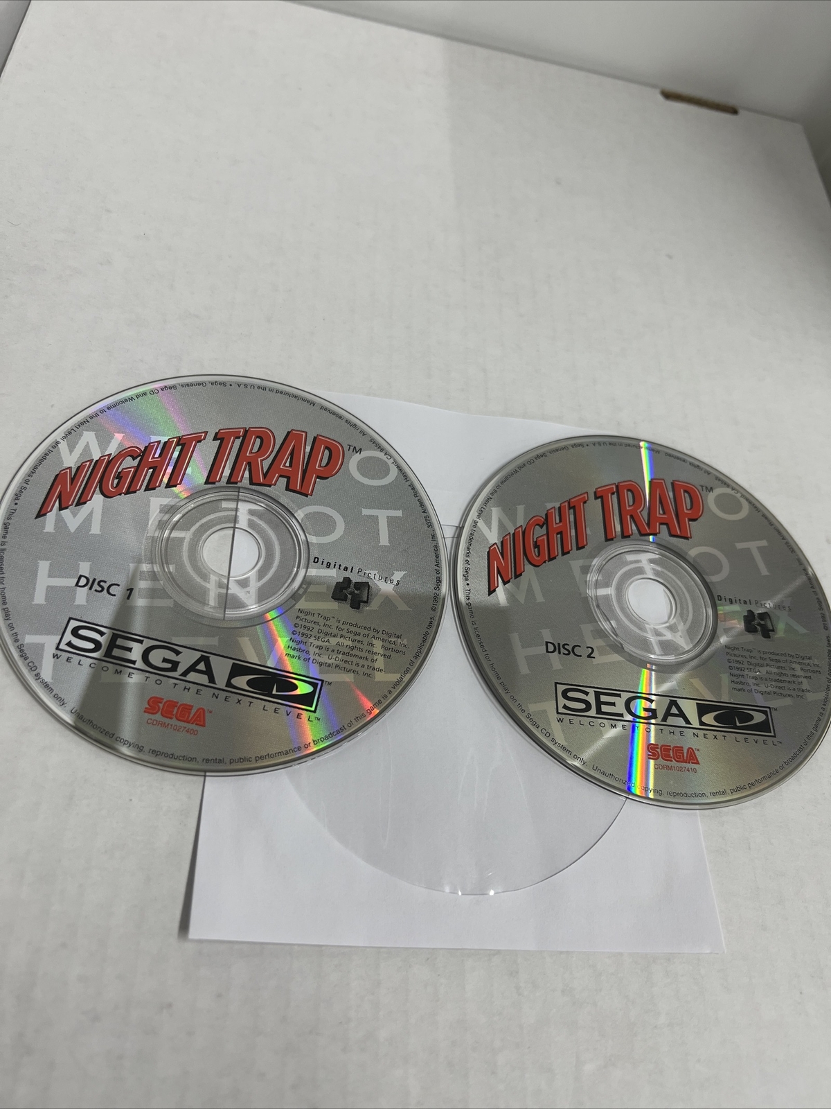 Night Trap (Sega CD, 1992) — Authentic Disc 1&2 Set, Tested - Discs ...