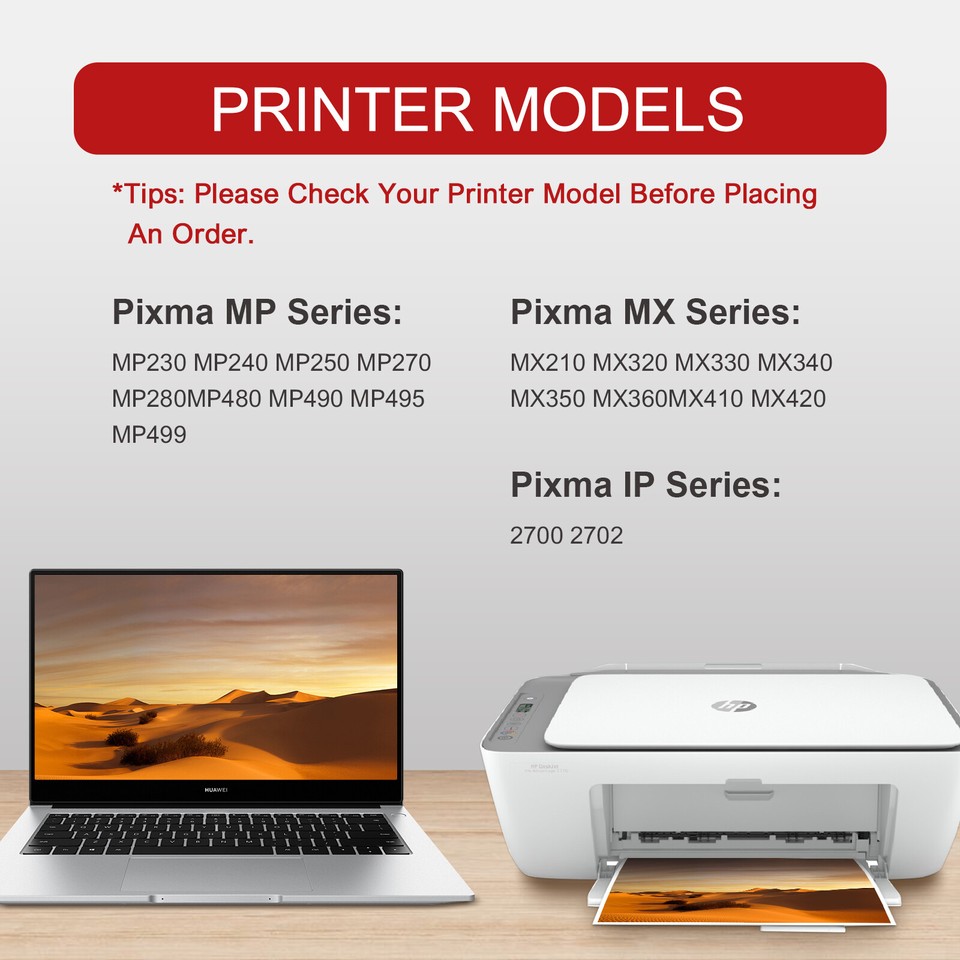 PG-210XL CL-211XL Ink Cartridge for Canon PIXMA MX410 MX330 MX340 MP250 ...