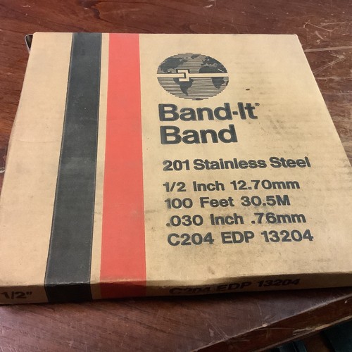 Band-It Band 201 Stainless Steel 1/2” C204 EDP 13204 100ft Roll (new ...