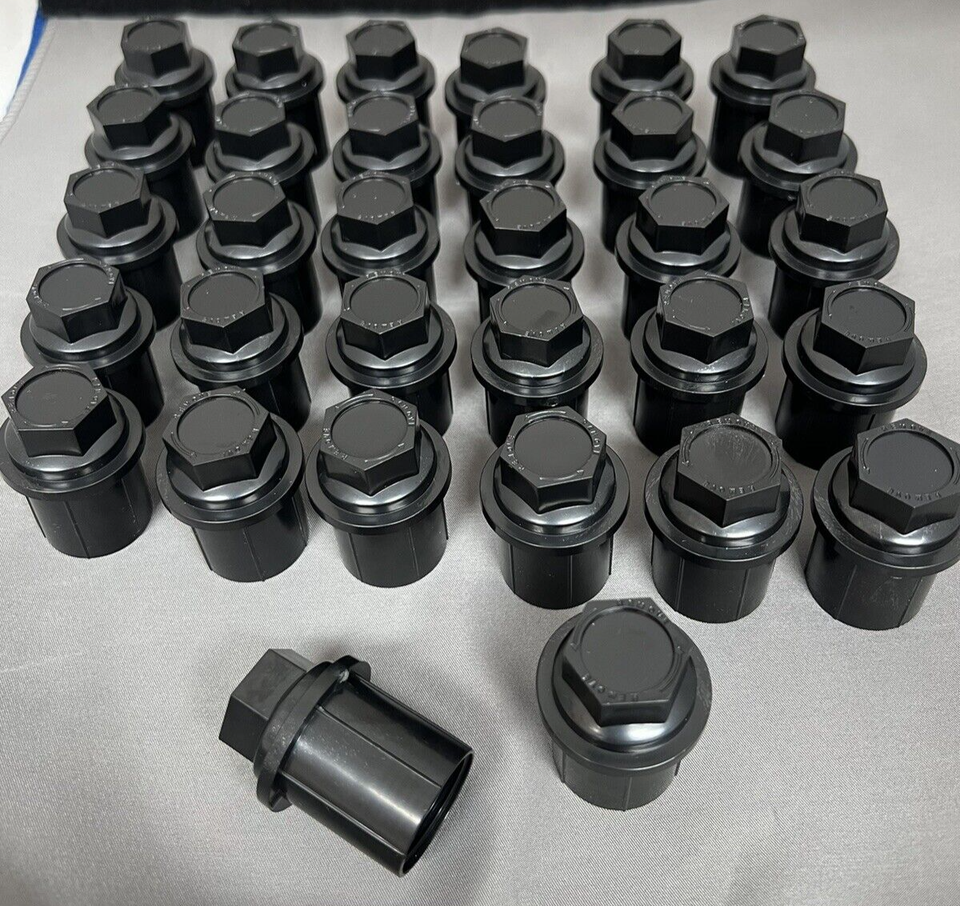 32 NEW EXTRA LONG BLACK Lug Nut COVERS CAP CHEVY GMC SILVERADO TRUCK ...