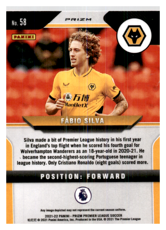 2021 Panini Prizm #58 Fabio Silva Red Ice Wolverhampton | eBay