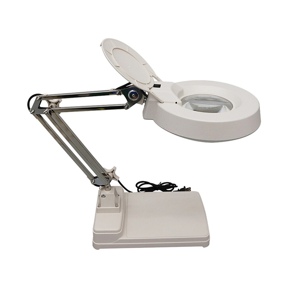 15X Magnifier LED Lamp Light Magnifying Glass Lens Table Repair Tool ...