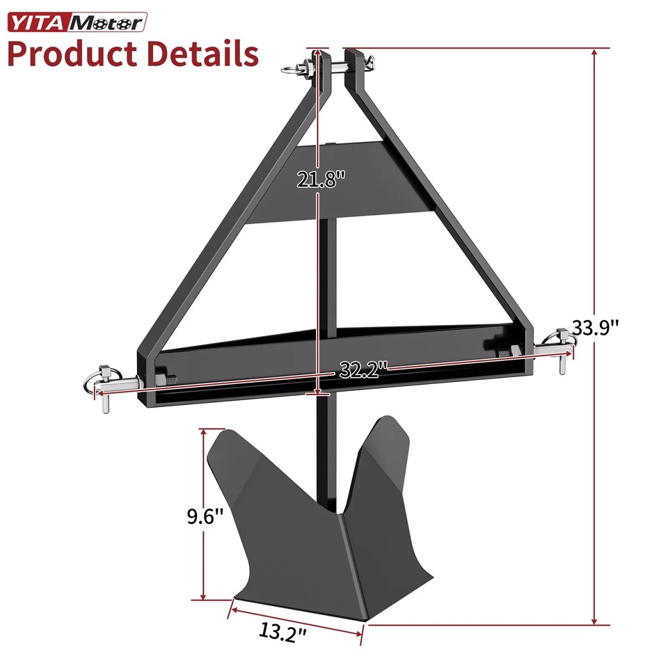 Cat 1 Tractors Middle Buster for 3 Point Quick Hitch Furrows Harvests ...