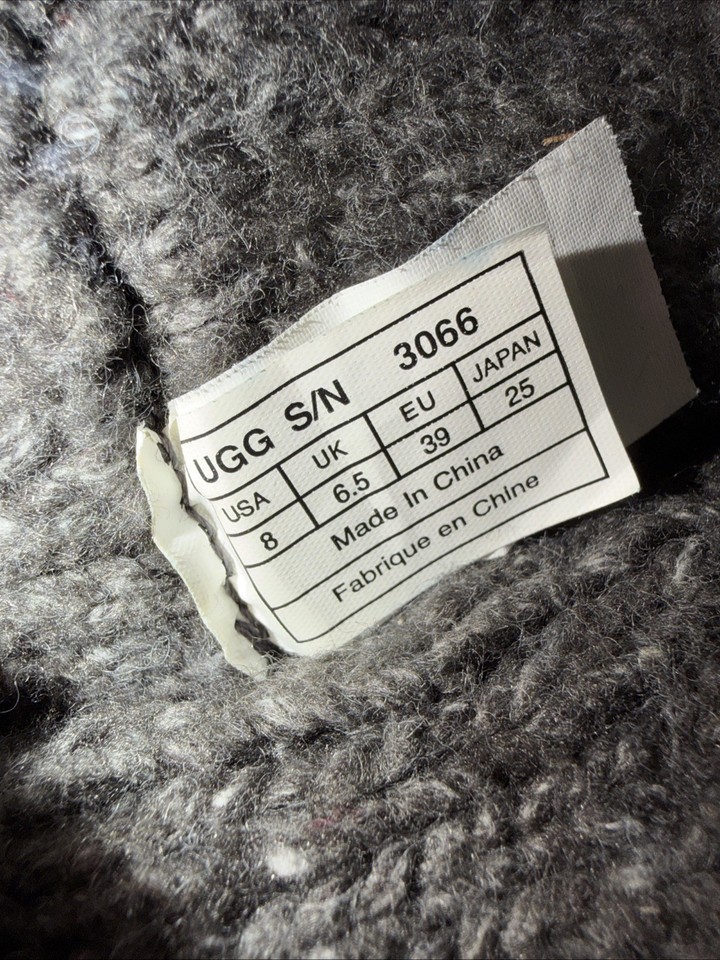 Ugg Lattice Cardy Sweater Boots Size 8 Grey 3066 Button Detail Fold ...