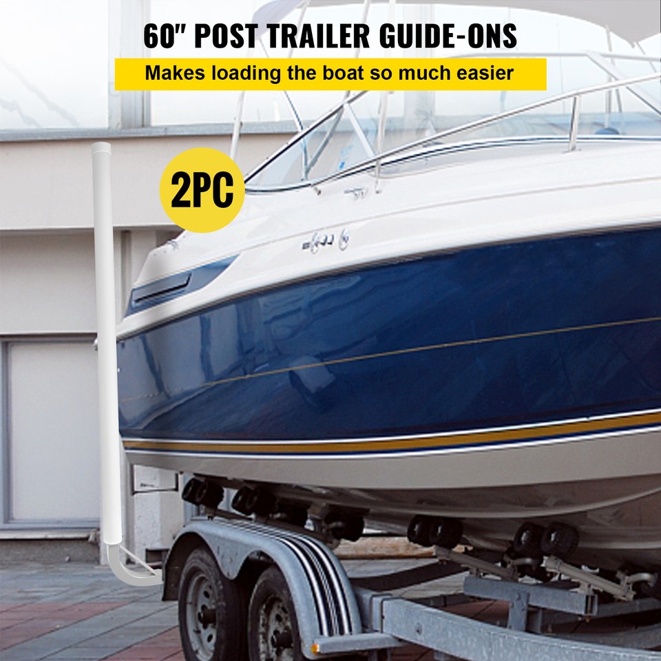 2PCS 60" Boat Trailer Guide On Post Kit with PVC Poles Covers/Stiffener ...