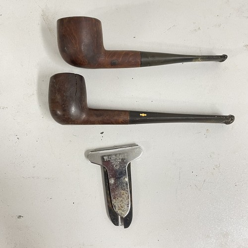 Vintage Pair of 2 Pipes & Yello-Bole pipe tool self adjusting bowl ...