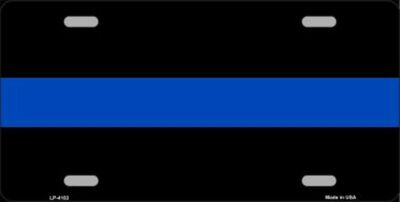 THIN BLUE LINE license plate metal sign party gift Christmas fun POLICE ...