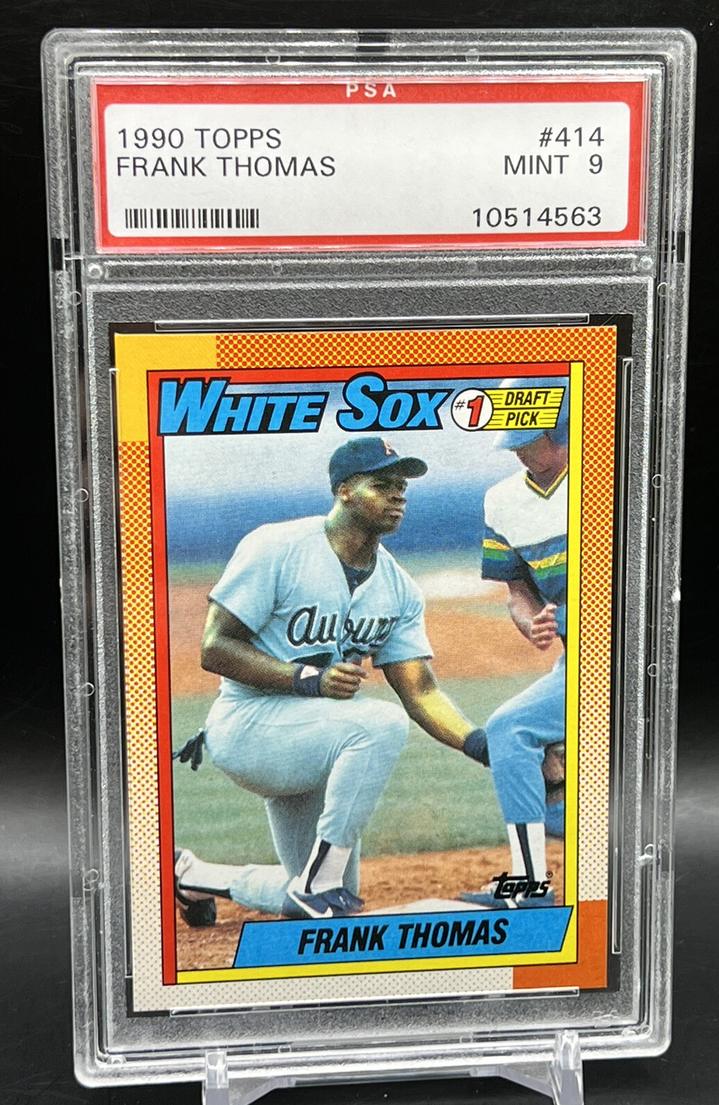 1990 Topps #1 Draft Pick Frank Thomas Rookie Card PSA 9 MINT White Sox ...