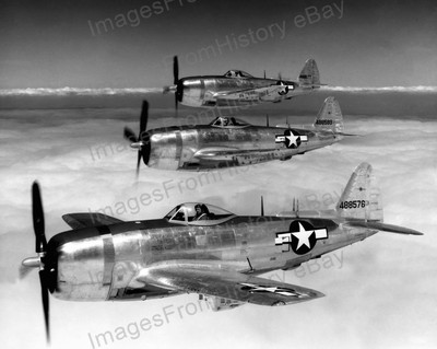 8x10 Print United States Air Force Republic P-47N Fighters in Formation ...
