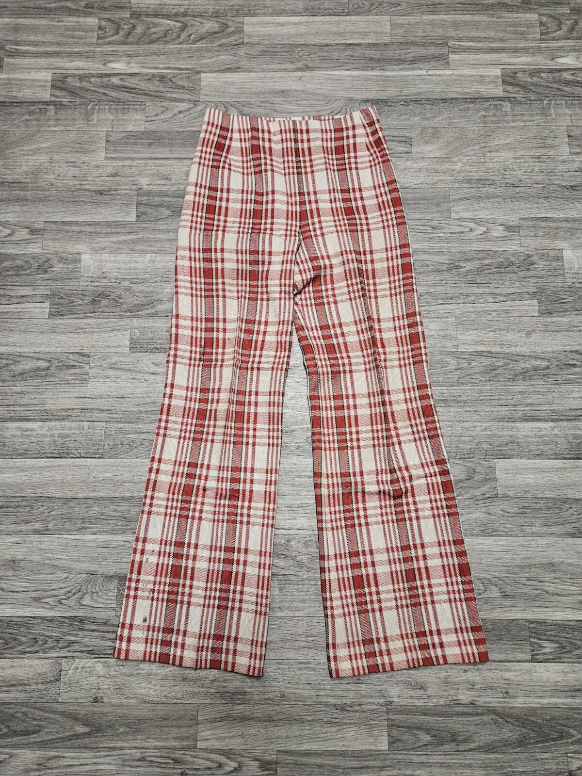 Vintage 70s Plaid Dalton Bell Bottom Flare Sz 8 High … - Gem
