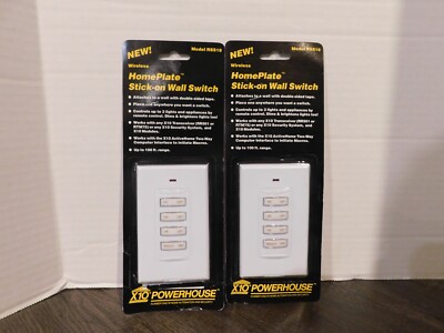 X10 PowerHouse RSS18 HomePlate Stick On Wall Switch New Lot of 2 | eBay