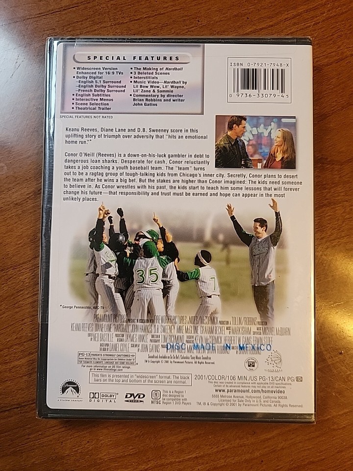 Hardball (DVD, 2002, Widescreen) Keanu Reeves Brand New Sealed ...