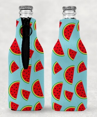 Watermelon Stubby Holder Zip Up Bottle Holder Suits Cruiser 275ml Beer ...