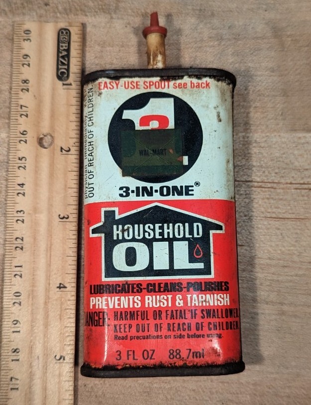 Vintage 3 In 1 Household Lubricant Handy Oil Oiler Tin | eBay